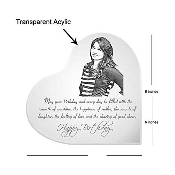Buy Heart Shaped Glass - Engraved Photo and Message Online ...