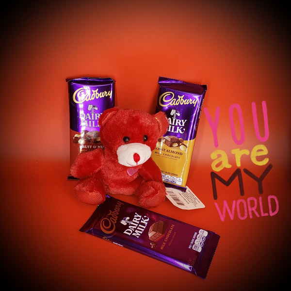 Send Teddy Combo with Cadbury Online - EGPUSVG156VL19 | Giftalove