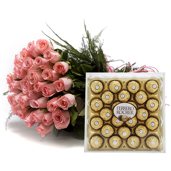 Send Roses With Chocolates Online - EX004ChocoWOM | Giftalove