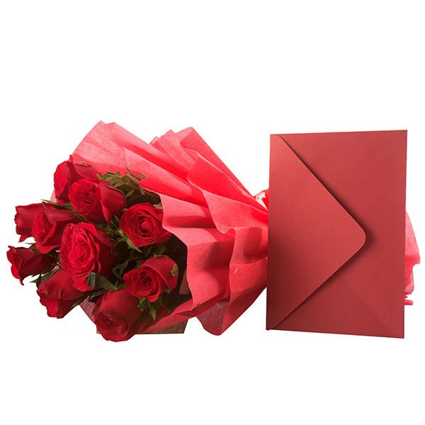 Send Red Roses with Greeting Card Online - F17-EXDGREETING11GAL17 ...