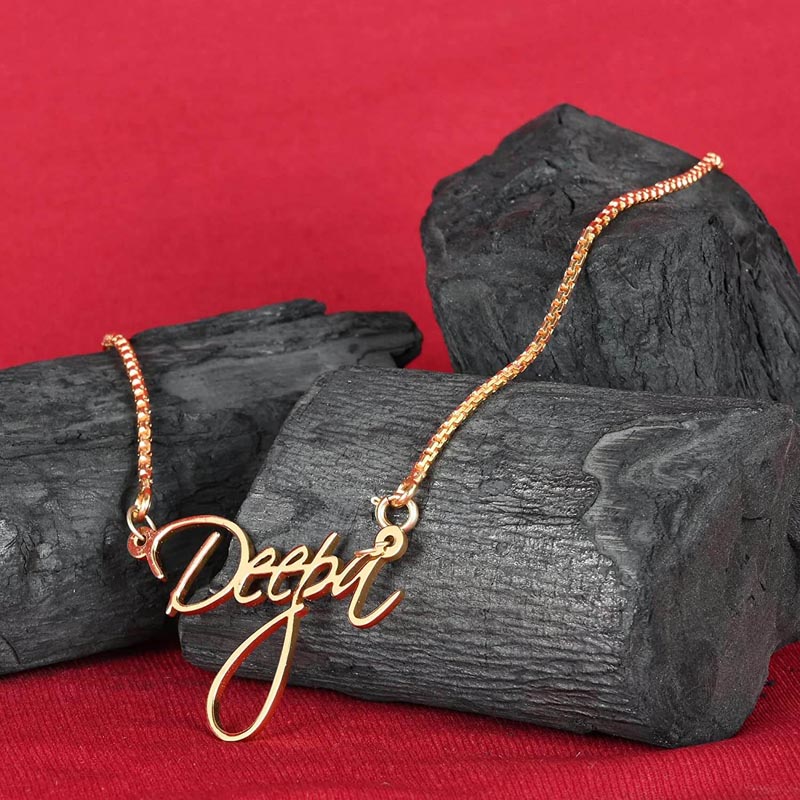 Buy Customised Name 18k Gold Plated Locket with Chain for Girlfriend ...