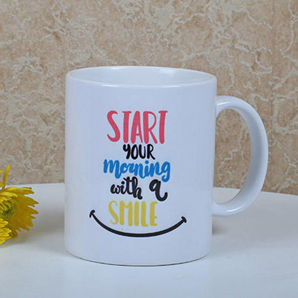 Send White Ceramic Smiley Mug Online - GIFTSFNP5810GAL19 | Giftalove