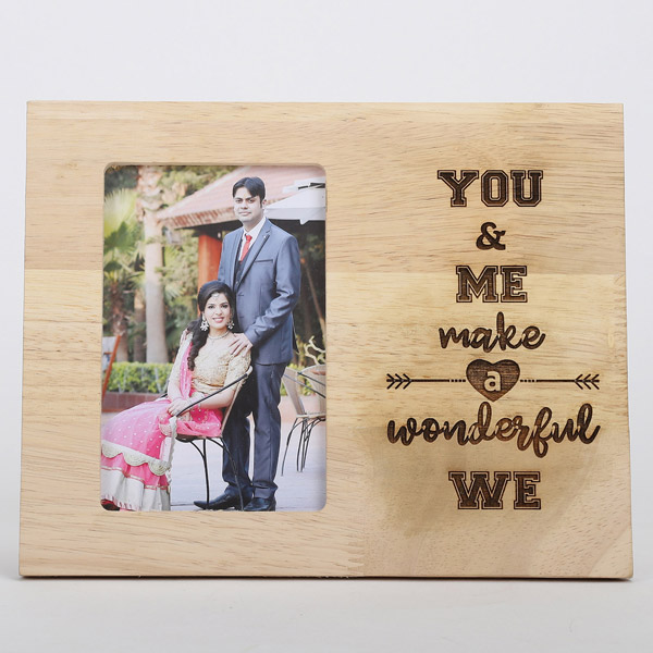 Buy You & Me Engraved Wooden Photo Frame Online - GAL19-86430 | Giftalove