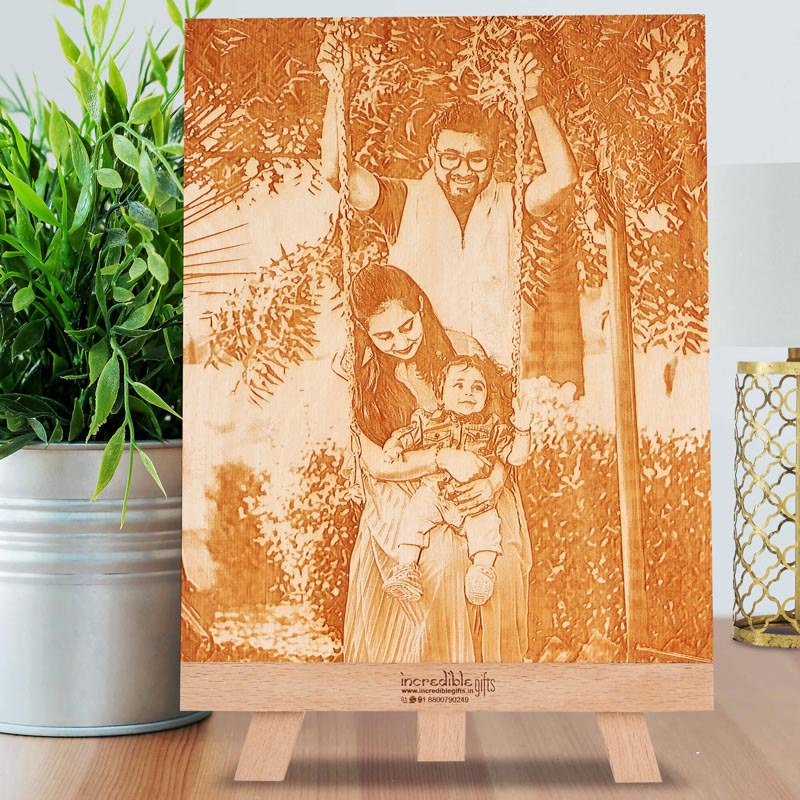Send Personalized Birch Ply Wooden Photo Frame For Family (33x23cm ...