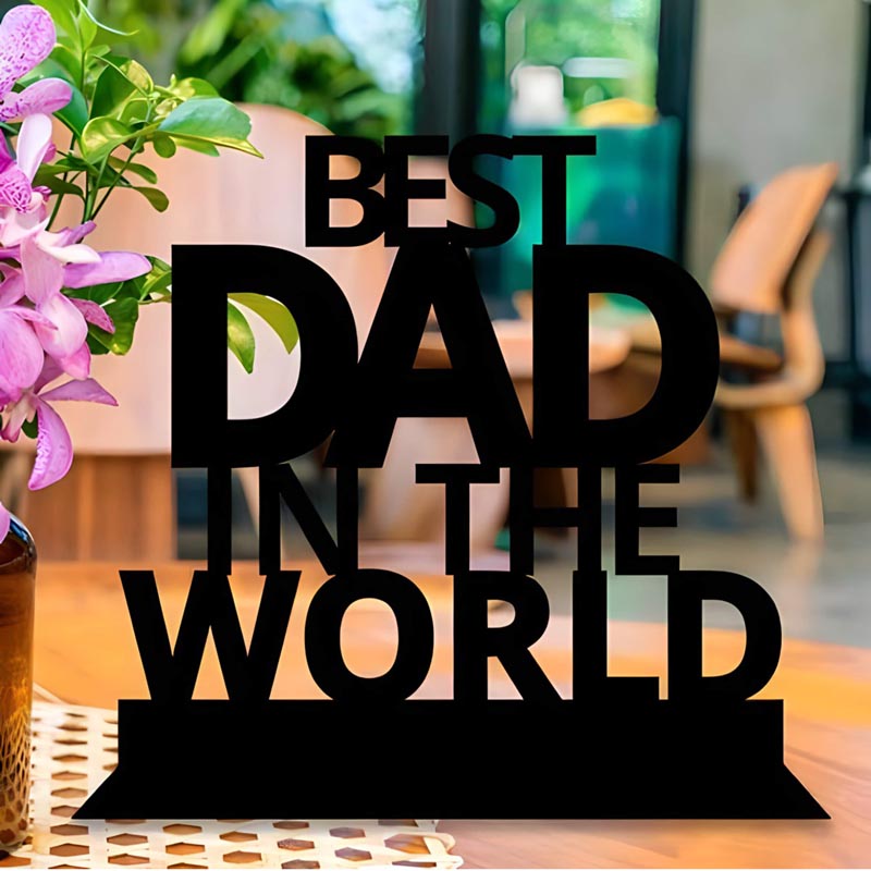 Send Best Dad In The World - Wooden Fathers Day Trophy Online - GAL24 ...