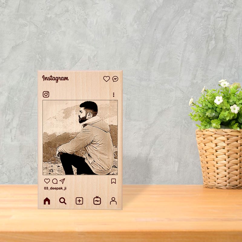 Send Personalized Instagram Style Wooden Photo Frame Online - GAL24 ...