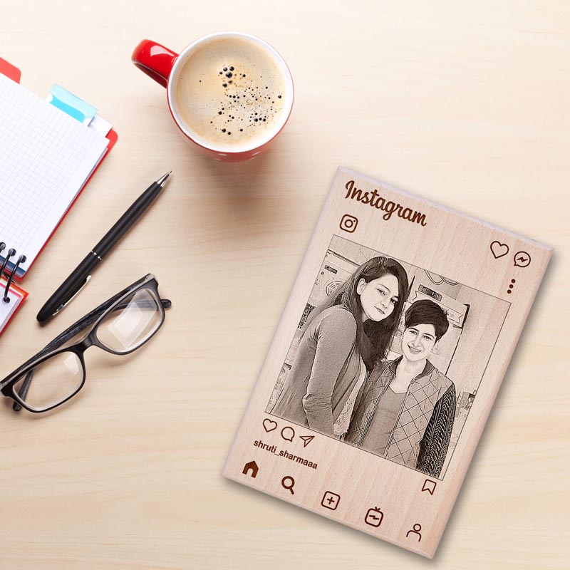 Buy Personalized Engraved Instagram Wood Photo Frame Online - GAL24 ...