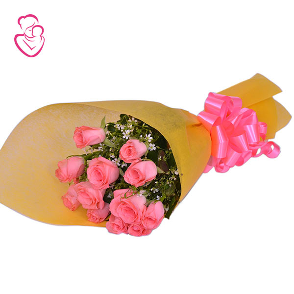 Send Pink Roses Surprise Bouquet Online - PR17MD049MD17 | Giftalove