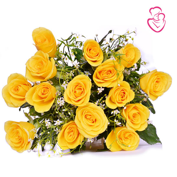 Send Bunch of 15 Yellow Roses Online - PR17MD068MD17 | Giftalove