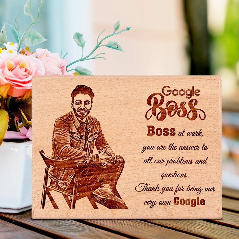 Send Customized Engraved Wooden Photo Frame For Boss Online - GAL24 ...