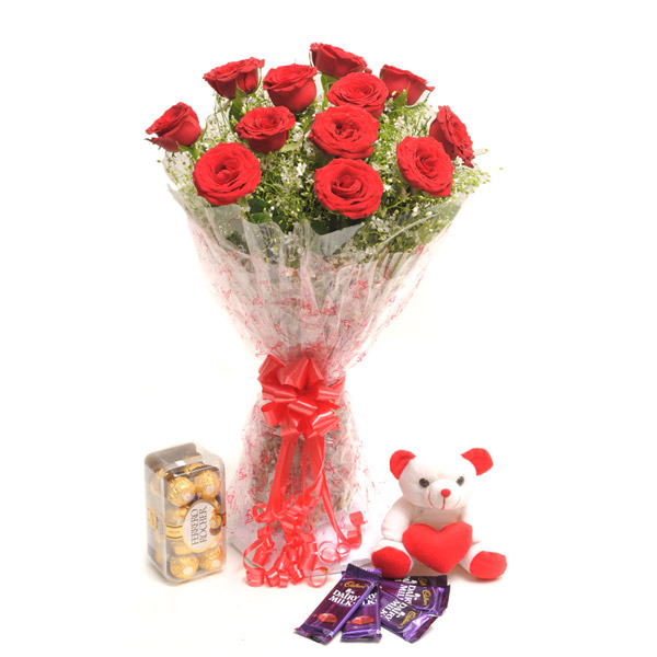 Send Rosy Combo Online - XM15EXDFNP422CHR17 | Giftalove