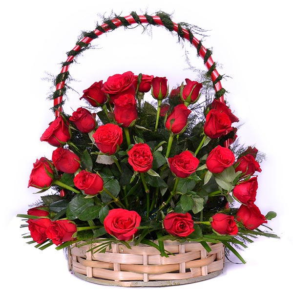 Send Amazing Red Roses Basket Online - GAL22-108637 | Giftalove