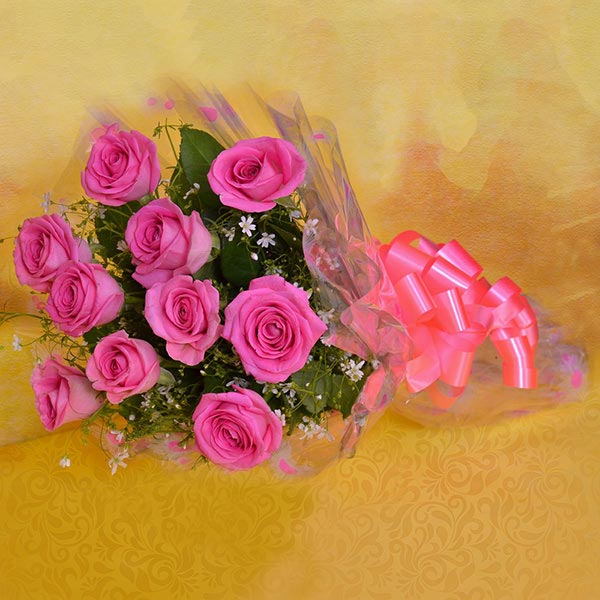 Send Charming Pink Rose Flower Bunch Online - GAL22-108532 | Giftalove