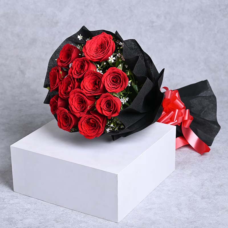 Red Roses Bouquet Send Red Roses Online Bunch of Red Roses Giftalove