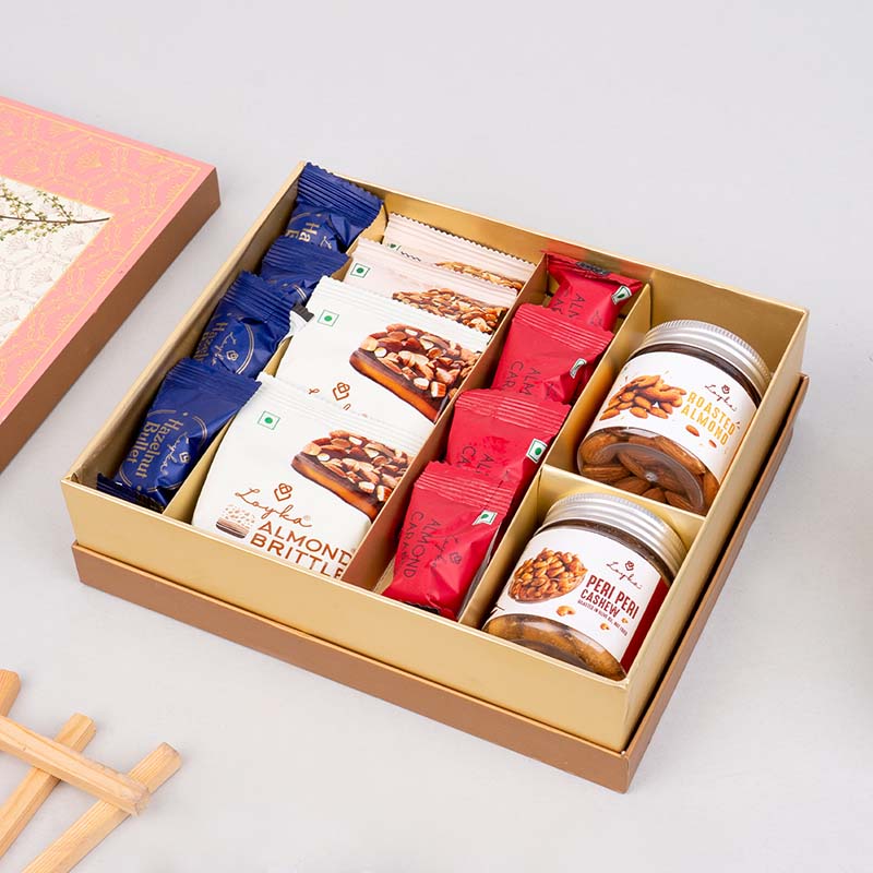 Send Loyka Almond Brittle with Hazelnut Bullet Chocolate Gift Hamper ...