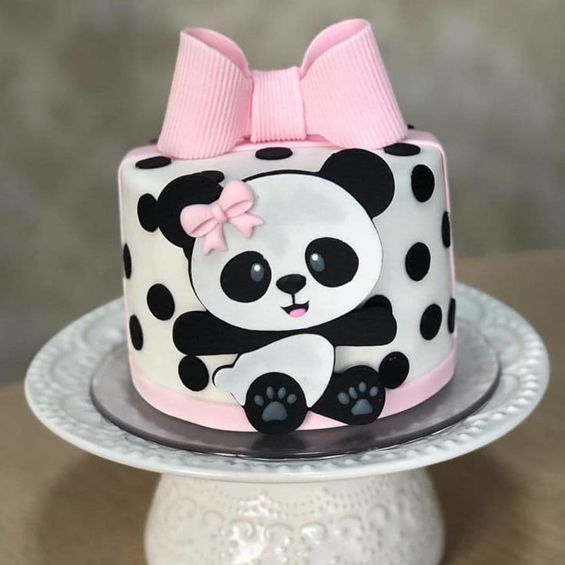 Send Panda Pink Bow Chocolate Cake Online - GAL24-112599 | Giftalove