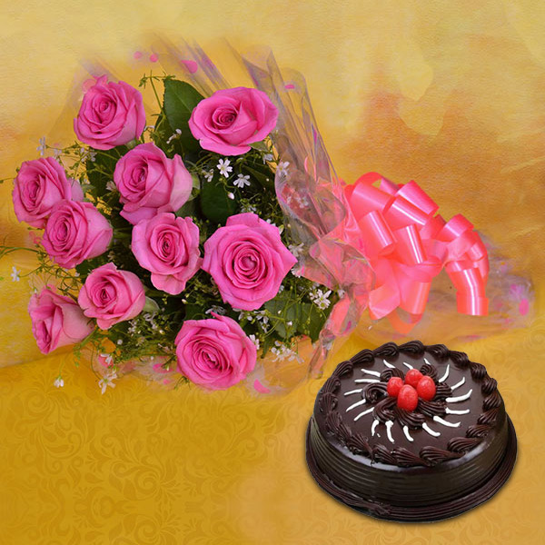 Send The Rosy Gift Combo Online - PR17110 | Giftalove