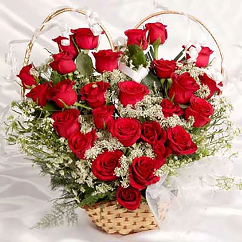 Send Red Roses in Basket Online - GAL23-110538 | Giftalove